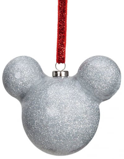 Novogodišnji ukras - Disney, Mickey Mouse, Silver Glitter