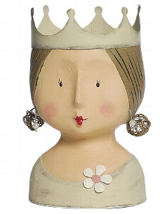 Figura - Ladyhead With Crown and Flower