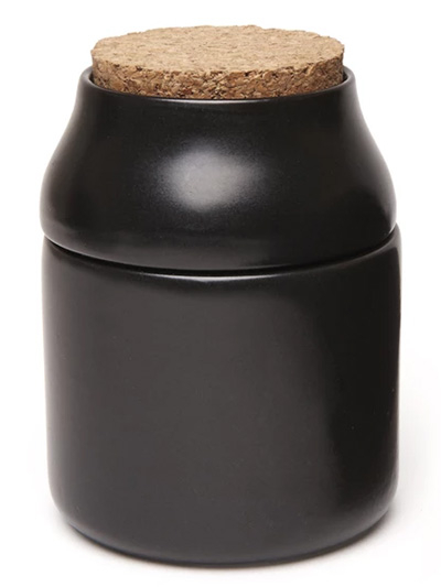Herb Grinder + Jar Large Black