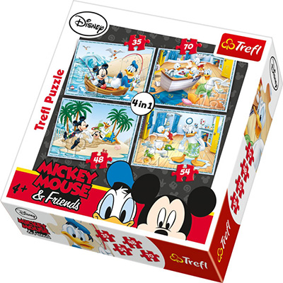 Puzzle 4 u 1 - Mickey Mouse and friends