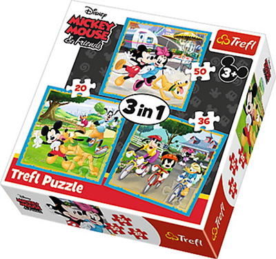 Puzzle 3 u 1 - Mickey Mouse and friends