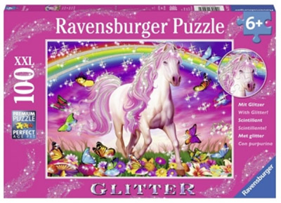 Ravensburger puzzle - Konj sa šljokicama