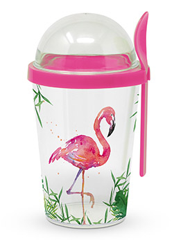 Šolja sa kašikom - Tropical Flamingo