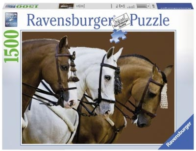 Ravensburger puzzle (slagalice) - Dva braon jedan beli konj