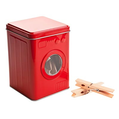 Kutija za štipaljke - Washing Machine - Red