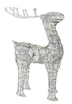 Novogodišnja figura - Reindeer, Silver