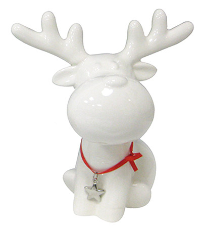 Novogodišnja Figura - Reindeer, white