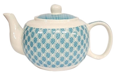 Čajnik - Nippon Paisley/lines Turquoise Porcelain