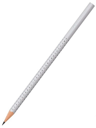 Faber Castell, grafitna olovka, Grip HB Sparkle Grey