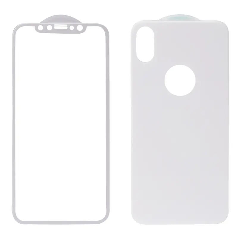 Zaštitno staklo 5D FULL COVER (prednje+zadnje) za iPhone X belo
