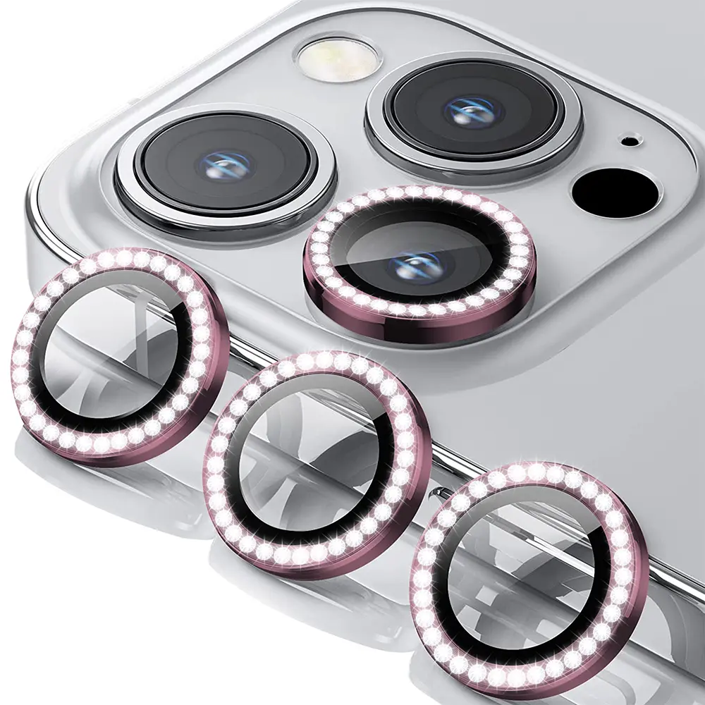 Zaštita za kameru DIAMOND PREMIUM za Iphone 12 Pro/12 Pro Max pink