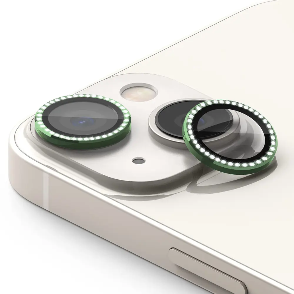 Zaštita za kameru DIAMOND za iPhone 15 (6.1)/iPhone 15 Plus (6.7) zelena