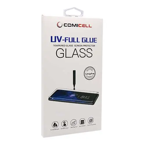 COMICELL Folija za zaštitu ekrana GLASS 3D MINI UV-FULL GLUE za Samsung G960F Galaxy S9 zakrivljena providna (sa UV lampom)