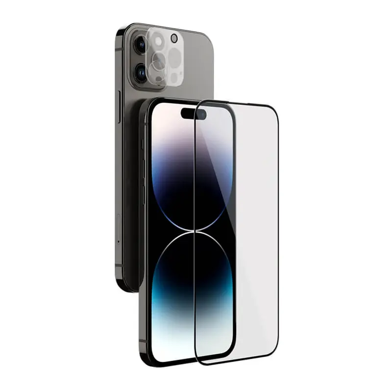 NILLKIN Folija za zaštitu ekrana GLASS 2u1 HD za iPhone 14 Pro (6.1) crna