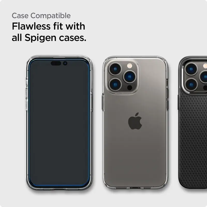 SPIGEN Zaštitno staklo GLAS.-tR slim HD za iPhone 14 Pro crno