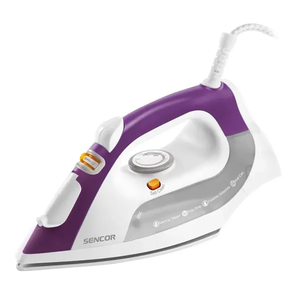 Sencor SSI5700VT Pegla sa keramičkom podlogom, 2400 W, Rezervoar 270ml, Ljubičasto-bela