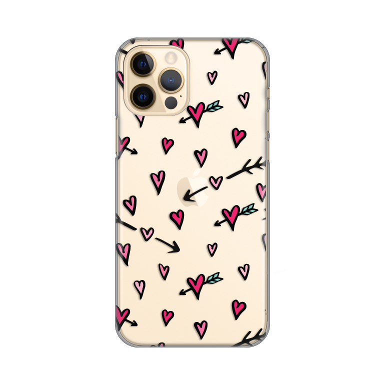 Maska Silikonska Print Skin za iPhone 12/12 Pro 6.1 Hearts Pattern