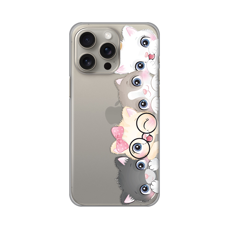 Maska Silikonska Print Skin za iPhone 15 Pro Max 6.7 Cats