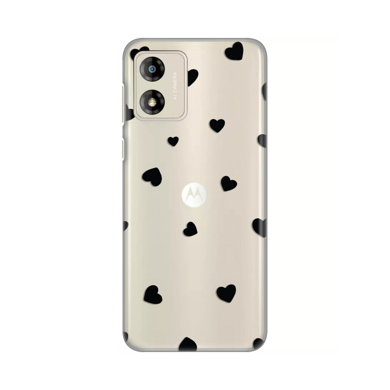 Maska Silikonska Print Skin za Motorola Moto E13 Hearts