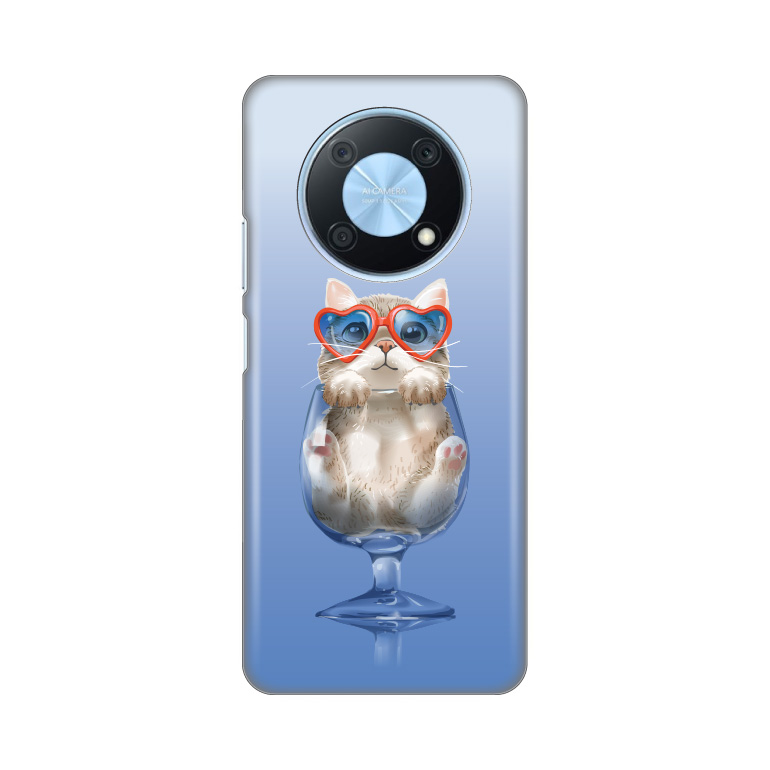 Maska Silikonska Print za Huawei Y90 Funny Cat