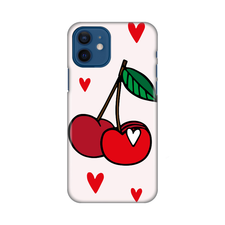 Maska Silikonska Print za iPhone 12 6.1 Cherry