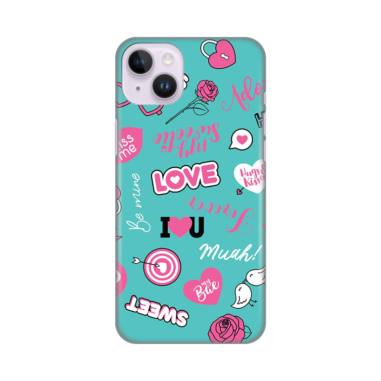 Maska Silikonska Print za iPhone 14 Plus 6.7 Love