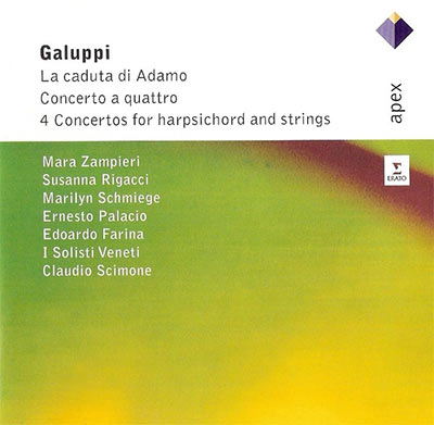 Galuppi: La Caduta Di Adamo; Concerto A Quattro; 4 Concertos For Harpsichord And Strings
