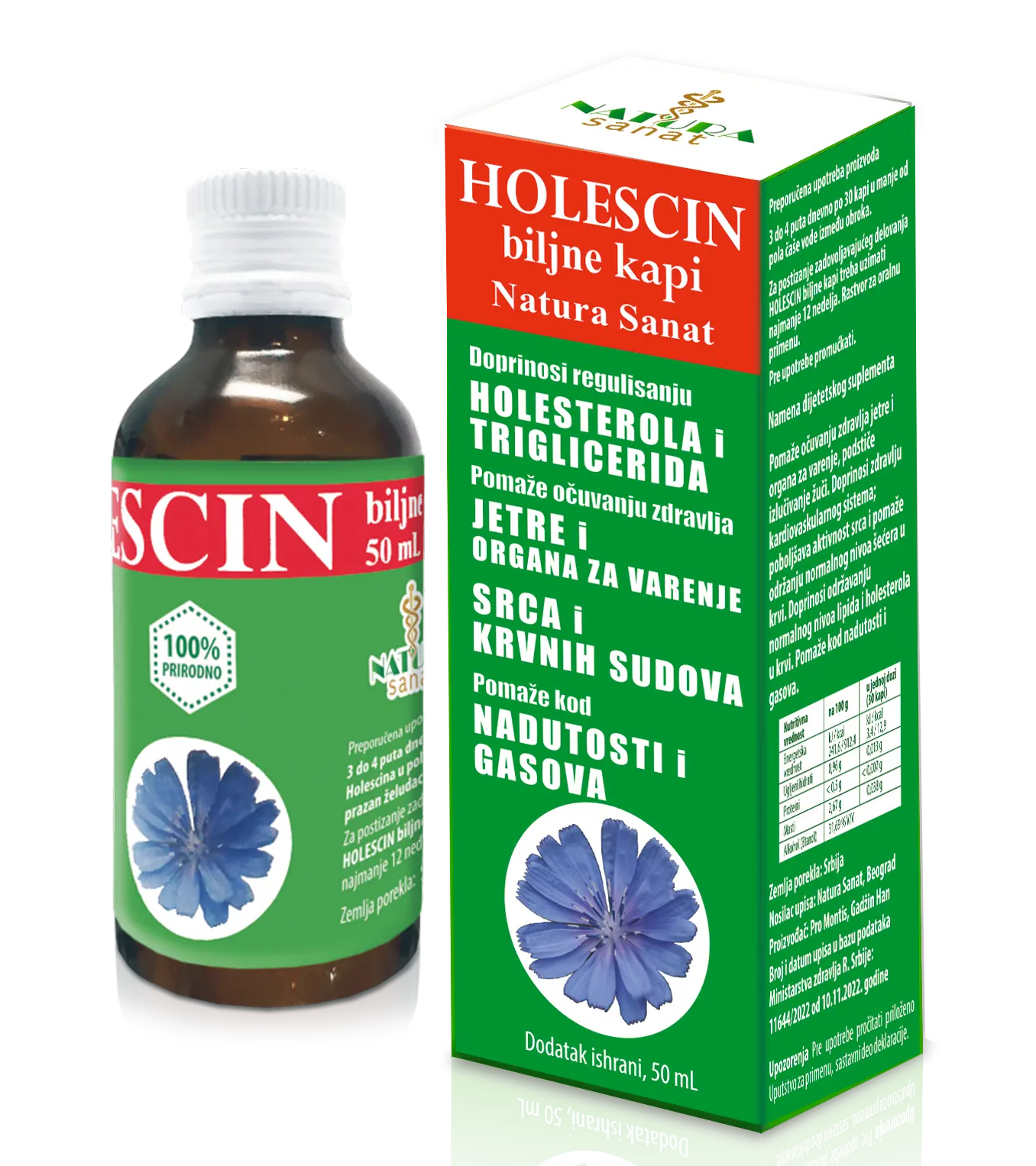 HOLESCIN Natura Sanat Biljne kapi, 50ml