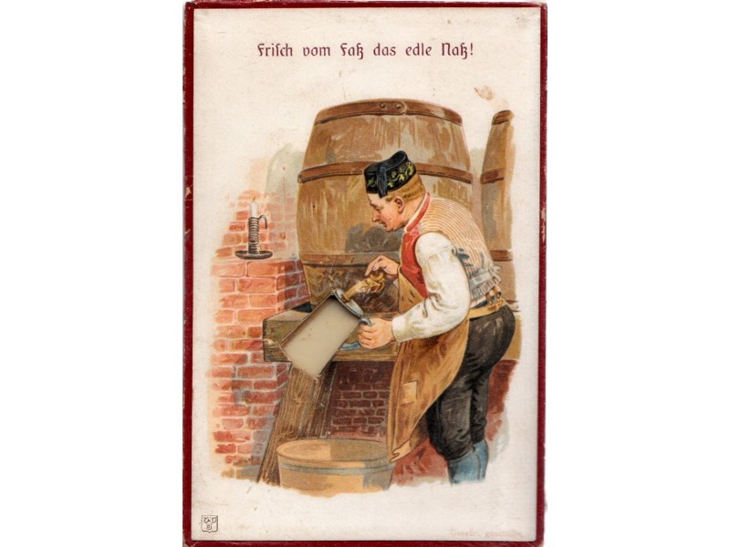 MEHANIČKA ČESTITKA 1900 , VRLO RETKO
