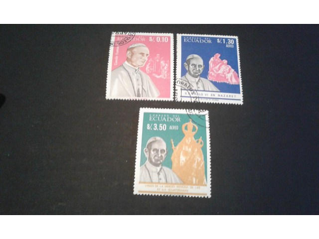 Ekvador Papa Paul VI serija iz 1966. god.