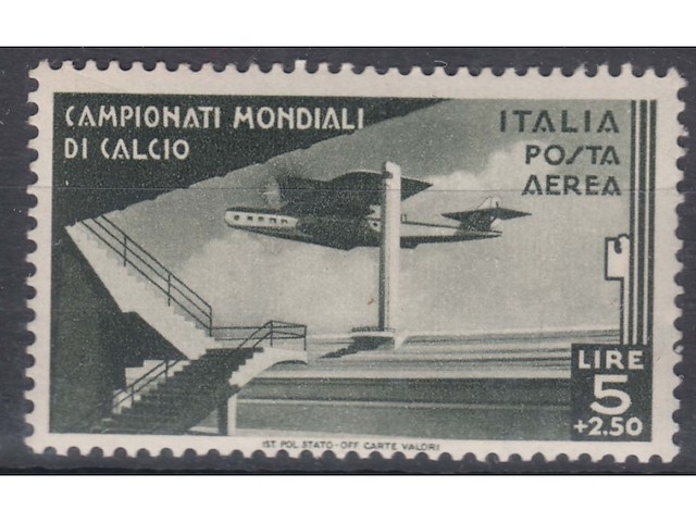 Italija 1934 Kalčo Avio pošta, teško vidljiv blag falc