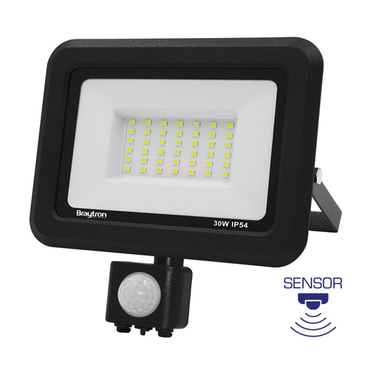 REFLEKTOR LED 30W/6500K IP54 SA SENZOROM FLOODLIGHT BRAYTRON BT60-43031