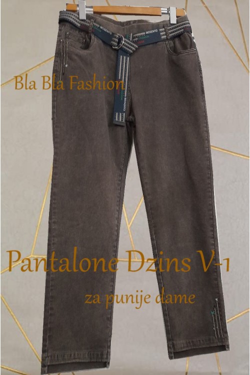 Pantalone Dzins Braon V-1