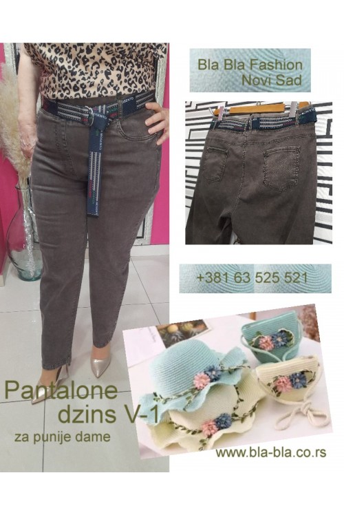 Pantalone Dzins Braon V-1