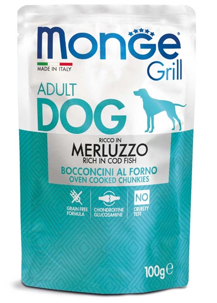 Monge Grill Dog sosić za pse sa bakalarom 100g