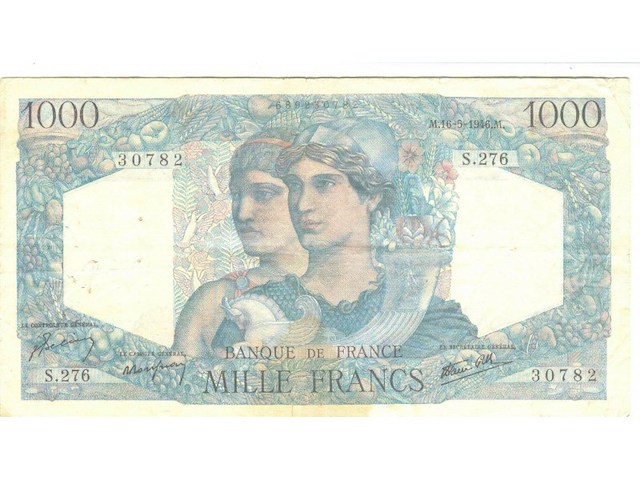 Francuska 1000 francs 16.5.1946