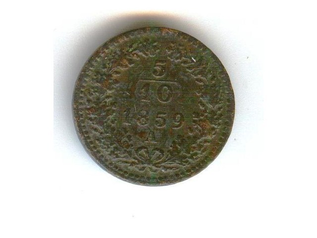 Austrija 5/10 kreuzer 1859 A