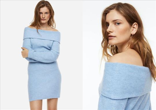 H&M slim fit knit haljina S