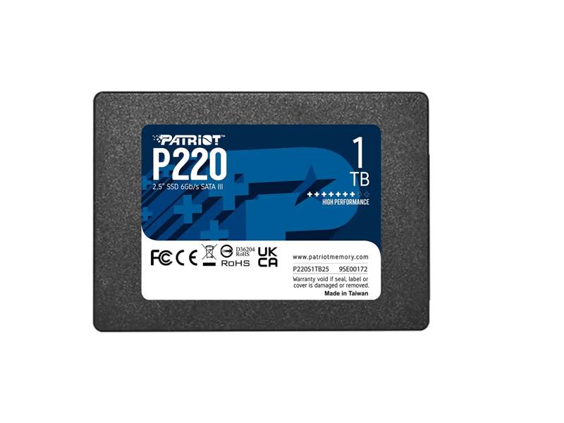 PATRIOT SSD 2.5 SATA3 1TB PATRIOT P220 550MBS/500MBS P220S1TB25 CENA