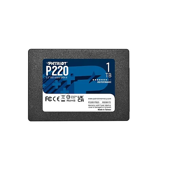 PATRIOT SSD 2.5 SATA3 1TB PATRIOT P220 550MBS/500MBS P220S1TB25 CENA