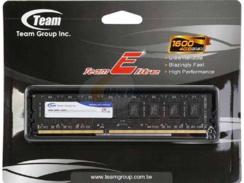 TEAM GROUP DDR3 TEAM ELITE UD-D3 4GB 1600MHZ 1,5V 11-11-11-28 TED34G1600C1101 CENA