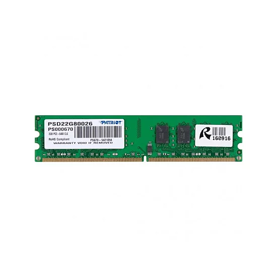 PATRIOT MEMORIJA DDR2 2GB 800MHZ PATRIOT SIGNATURE PSD22G80026 CENA