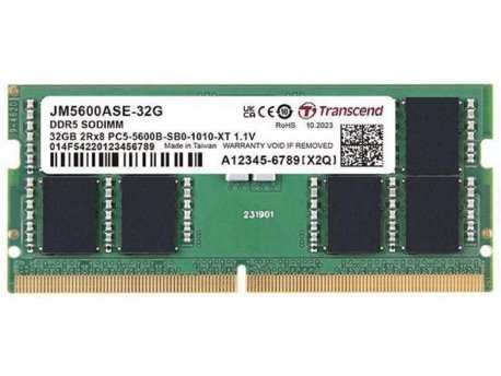 TRANSCEND SODIMM DDR5, 32GB, 5600MT/S (JM5600ASE-32G)