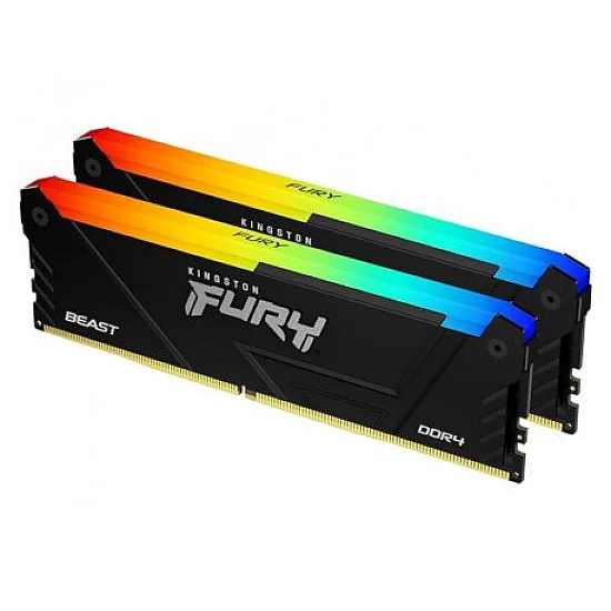 KINGSTON DIMM DDR4 64GB (2X32GB KIT) 3600MT/S KF436C18BB2AK2/64 FURY BEAST BLACK RGB XMP CENA