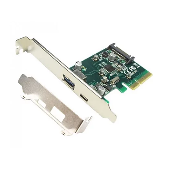 E-GREEN PCI-EXPRESS KONTROLER NA USB 3.1 TIP A + USB-C HOST CONTROLER (ASMEDIA 1142) (KON00382) CENA