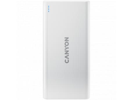 CANYON PB-106 POWER BANK 10000MAH LI-POLY BATTERY, WHITE