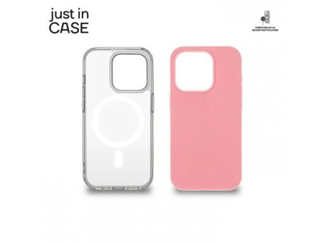 JUST IN CASE 2U1 EXTRA CASE MAG MIX PLUS PAKET PINK ZA IPHONE 15 PRO (MAGPL113PK)