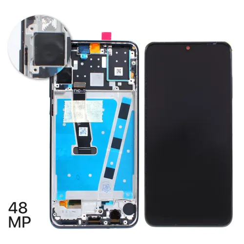 LCD ekran / displej za Huawei P30 Lite + touchscreen + frame Black (Version 48MP) OEM