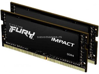 KINGSTON SODIMM DDR4 32GB (2x16GB kit) 3200MHz, FURY Impact Black (KF432S20IBK2/32)