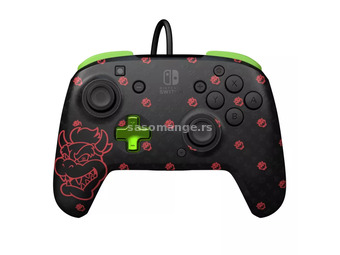 Nintendo Switch Rematch Wired Controller - Bowser Glow In The Dark